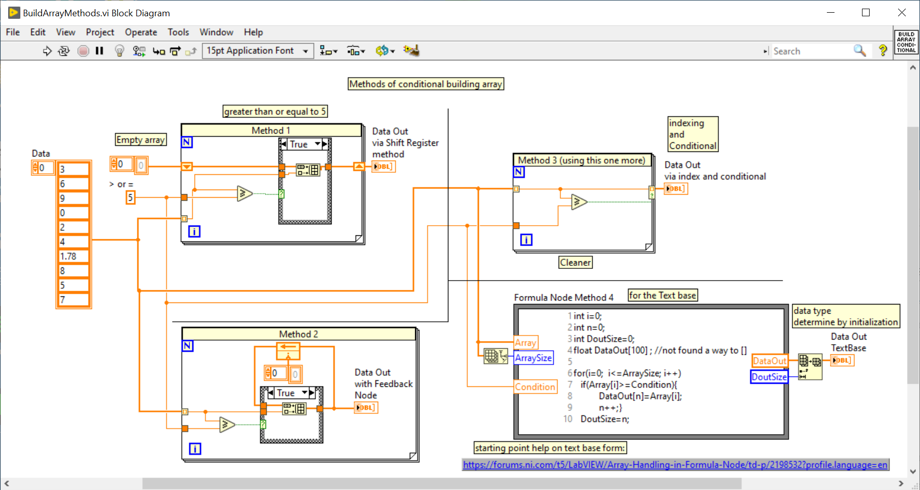 Building Array Conditionally in LV | Test Engineers Resource