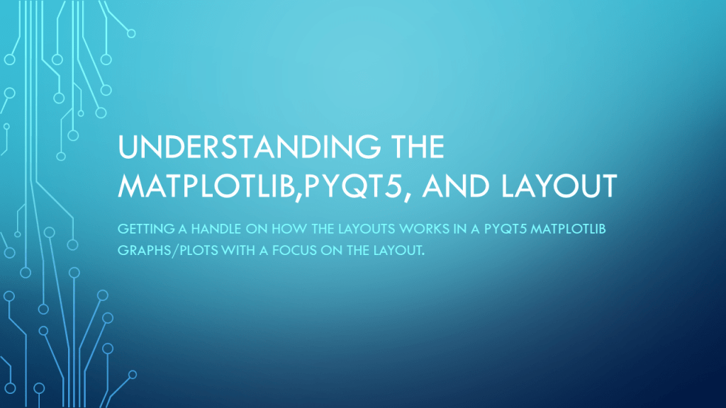 Layouts and Matplotlib for plots and Pyqt5 , focusing on Layouts | Test ...