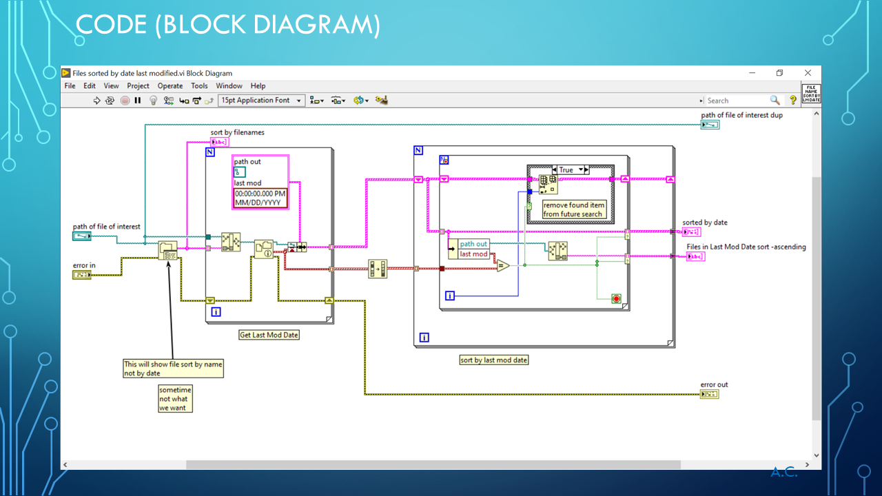 LV – File sort by Last Mod Date | Test Engineers Resource