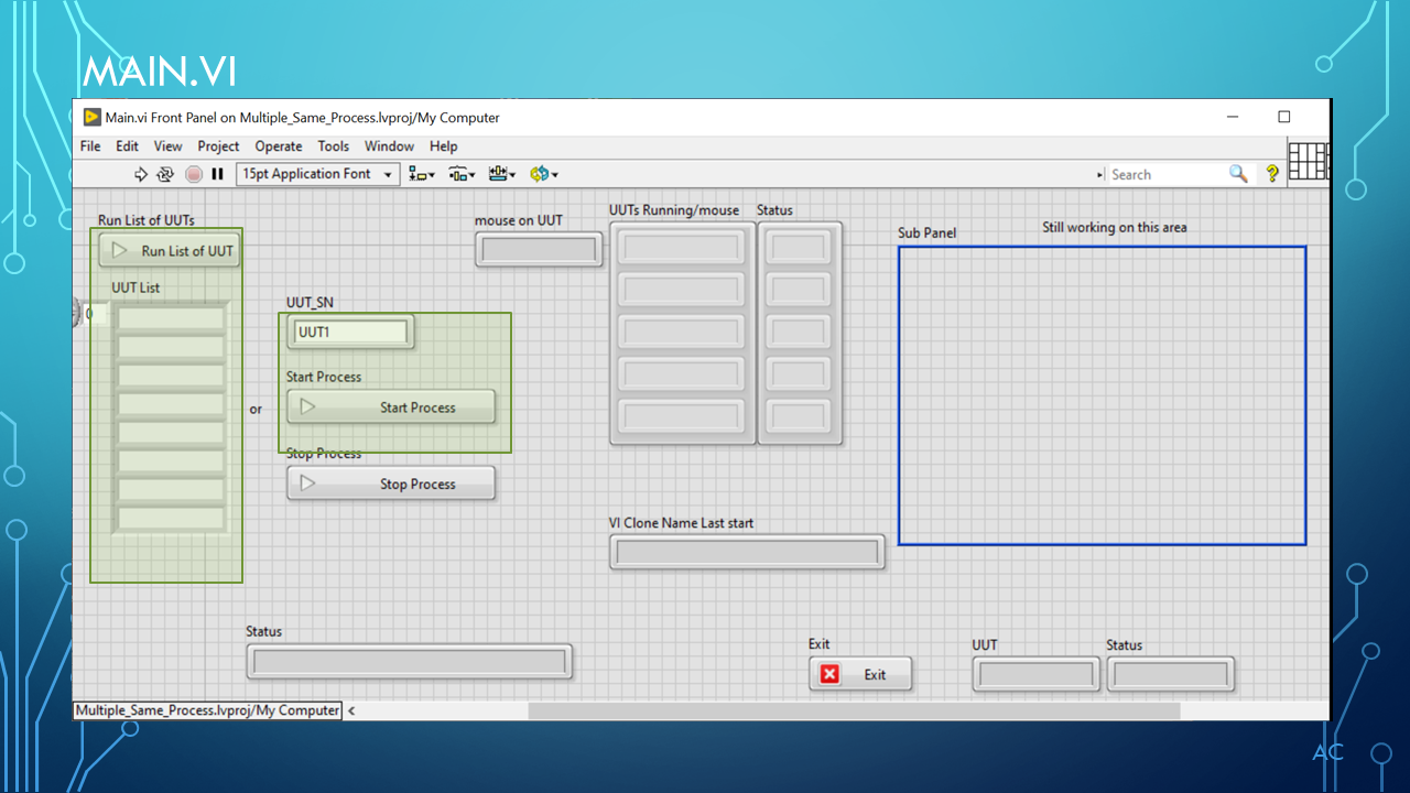LV Multiple Process Vi with SubPanel | Test Engineers Resource