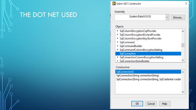 Get info from MS,s SQL Server in LabVIEW(R) via Dot Net | Test ...