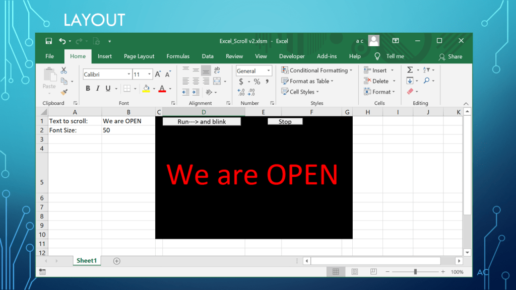 Simple Display Sign using Excel and Macros | Test Engineers Resource