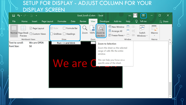 Simple Display Sign using Excel and Macros | Test Engineers Resource