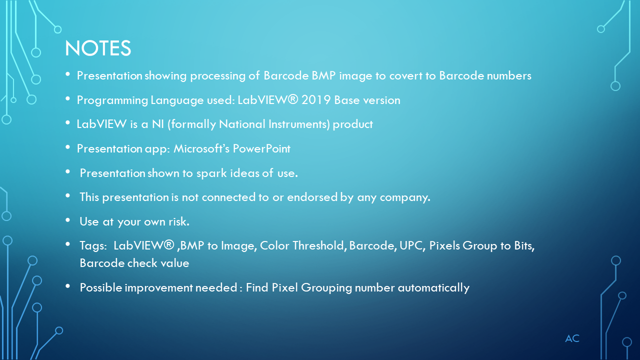 Barcode BMP image to Number | Test Engineers Resource