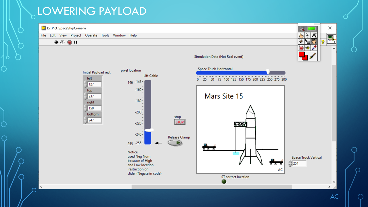 LV Picture functions – Space ship payload control example | Test ...
