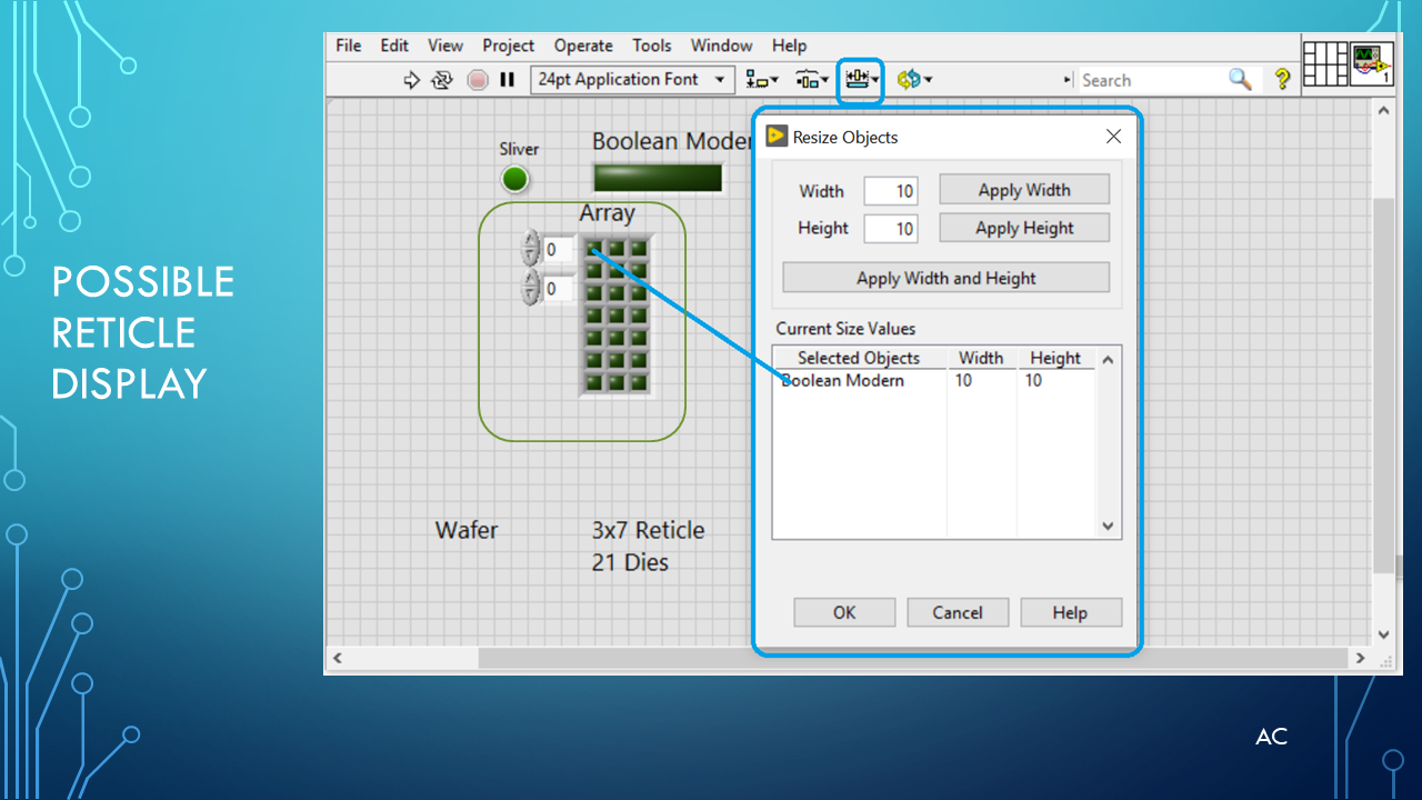 LV Wafer Display (Reticle and Die) | Test Engineers Resource