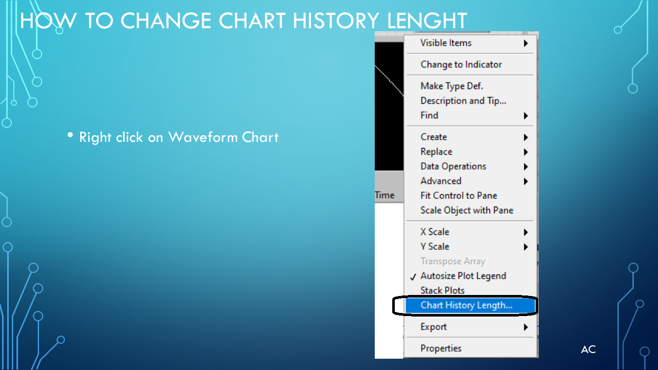 LV Waveform Chart and History Length and History Data | Test Engineers ...