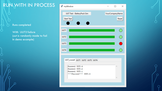 Python GUI Four UUT with Threading, progressbar, tab | Test Engineers ...