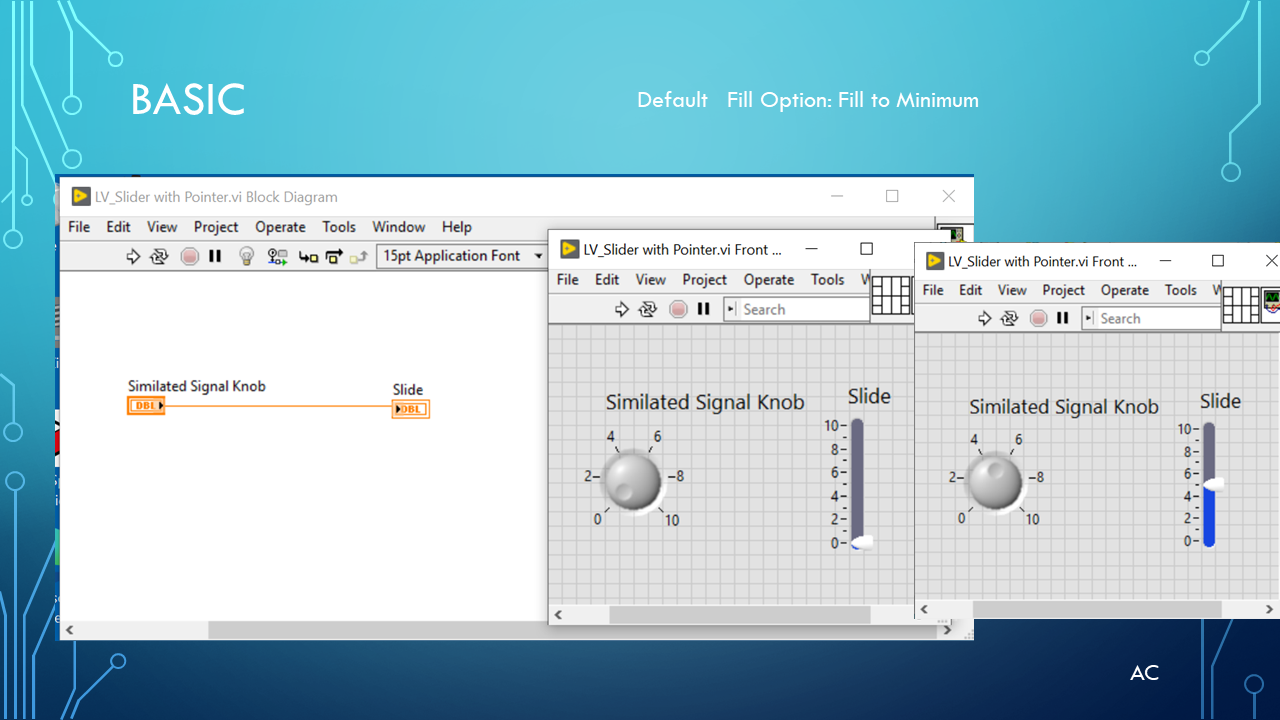 LV Slider with multiple slides and custom pointer | Test Engineers Resource