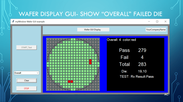 Python- Updated Wafer Display GUI with Test types | Test Engineers Resource